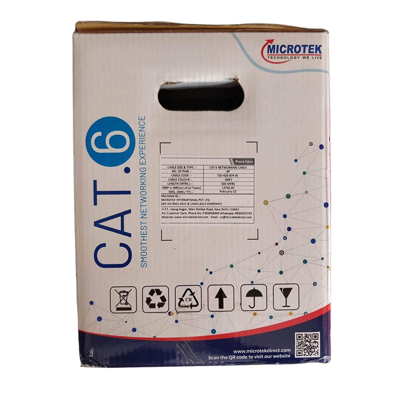MICROTEK CAT6 CABLE 305 MTR