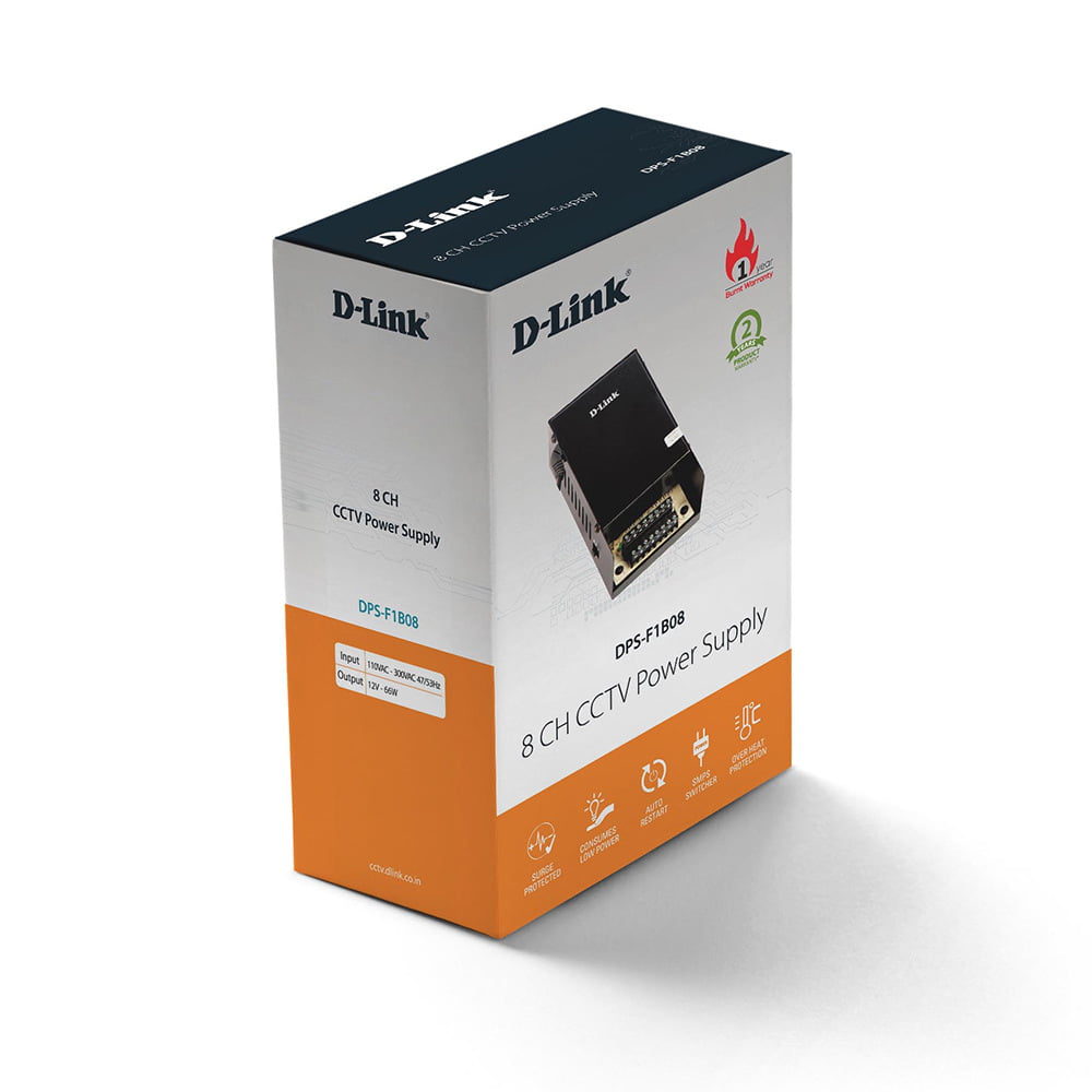 D-Link 8 Channel 12v10AMP Power Supply Multiple Output